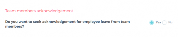 Enable Team Members Leave Acknowledgement | Carbonate HR