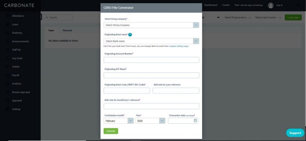 How to Upload GIRO file to Standard Chartered Bank | Carbonate HR