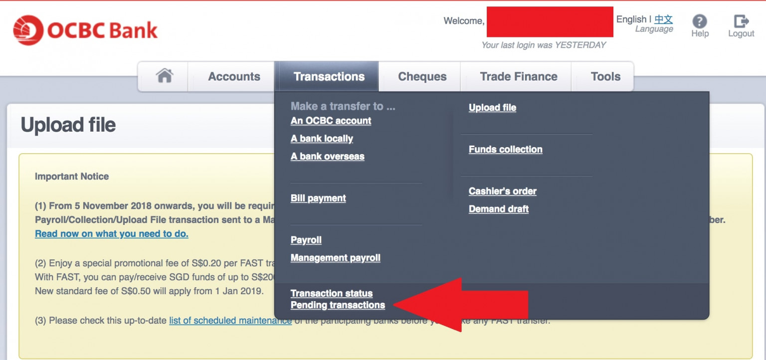 How to Upload the GIRO file in OCBC Bank | Carbonate HR