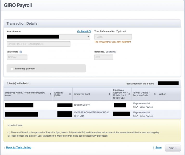 How to Upload the GIRO file in OCBC Bank | Carbonate HR