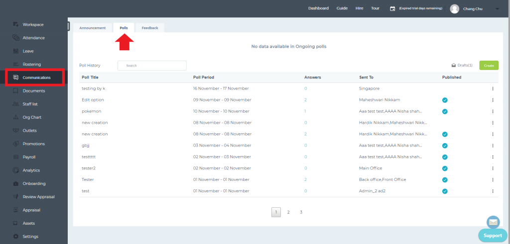 Define the Date Range for Poll | Carbonate HR