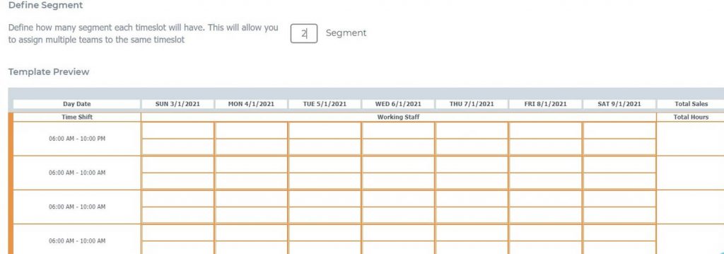 Customised shift based roster template | Carbonate HR