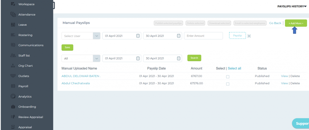 How to upload Payslip manually | Carbonate HR
