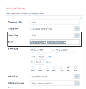 How to set up roster for employee training? | Carbonate HR
