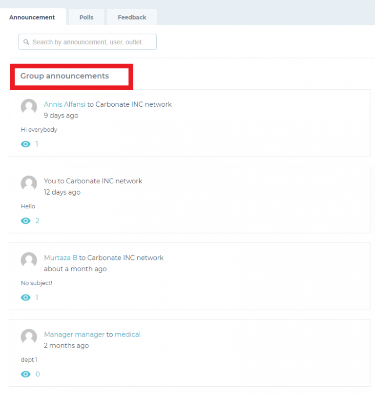 Create an Announcement for an Outlet | Carbonate HR