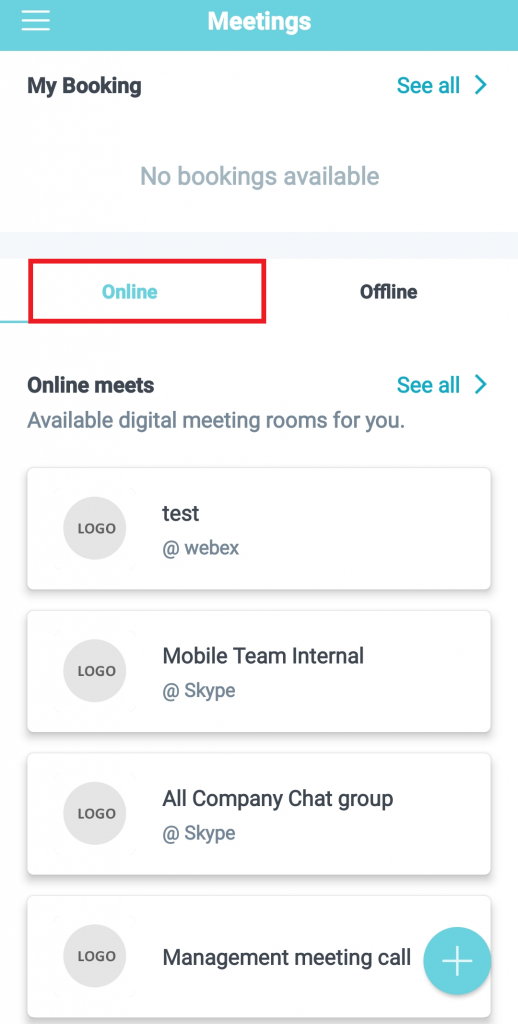 Create Online Meeting Rooms From the Mobile App | Carbonate HR