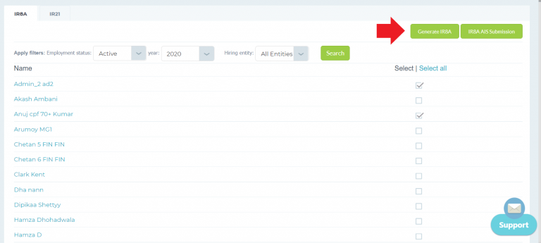 Generate Appendix 8A and 8B for IR8A Submission | Carbonate HR