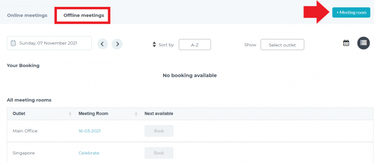 Create Offline Meeting Rooms From the Web Browser | Carbonate HR