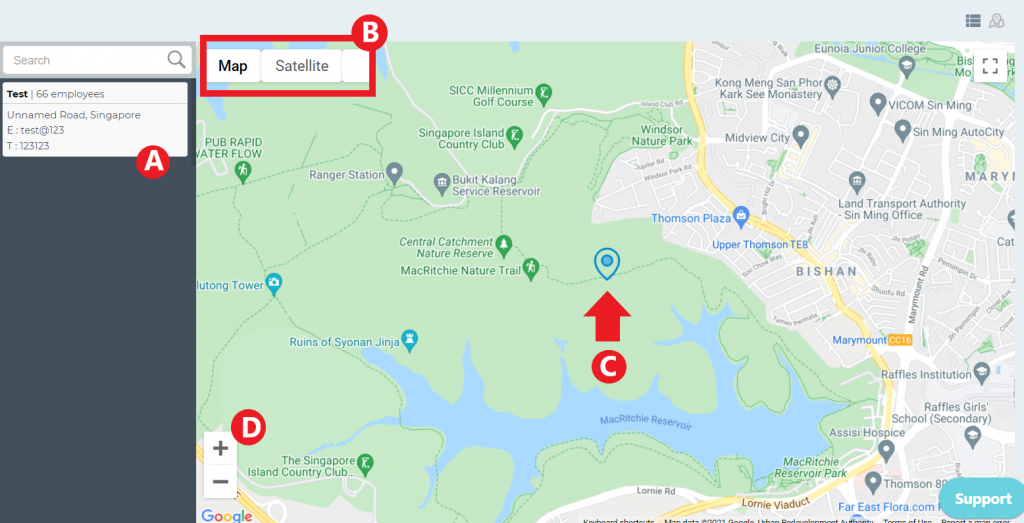 View the Outlet in a Map and Satellite Form | Carbonate HR
