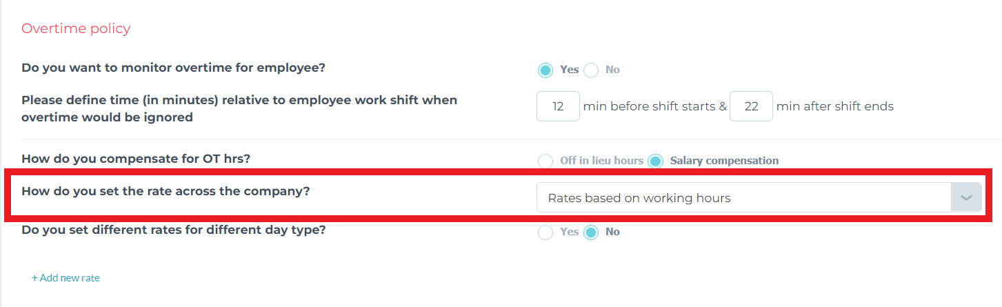 Set the Different Overtime Rates for Various OT Hours Duration ...