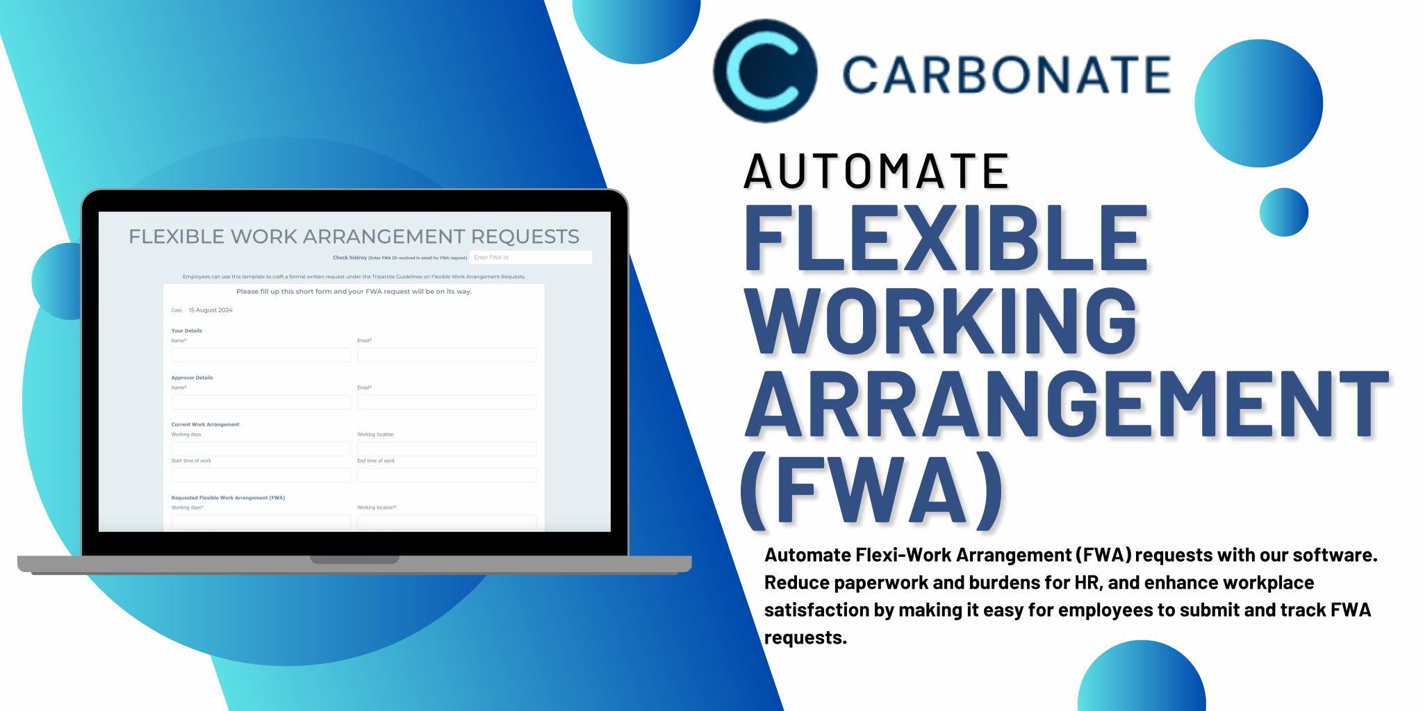 Flexible Work Arrangement (FWA) Software | Carbonate HR