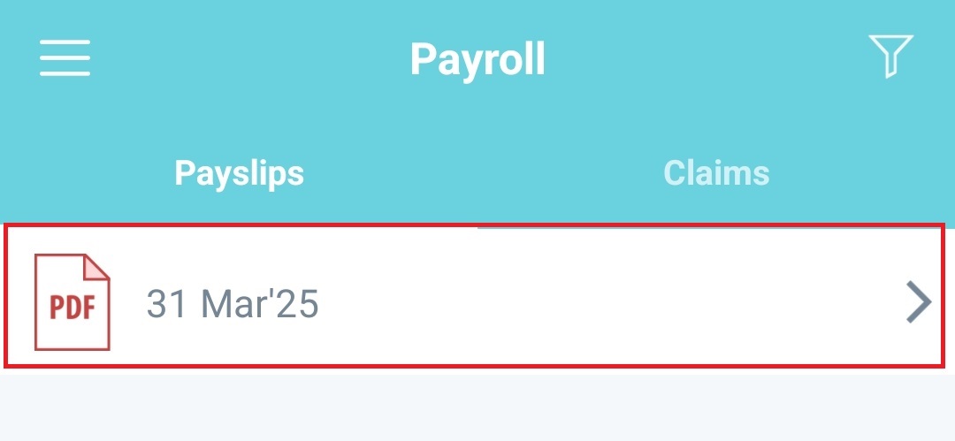 How a staff account can view their payslips using the mobile phone ...